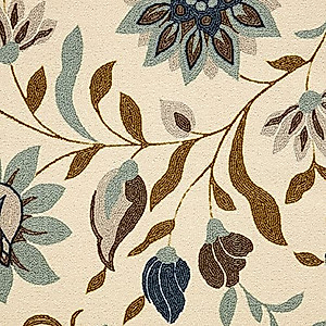 Mohawk Home Floral Nylon Area Rug, 5' x 8', Clarita Blue