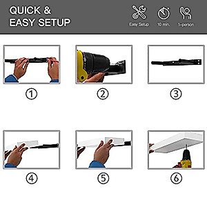 QEEIG Floating Shelves Wall Shelf 24 inches Long Farmhouse Bathroom Decor Bedroom Kitchen Living Room Wall Mounted 24 x 9 inch Set of 2, Rustic Brown (008-60BN)