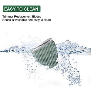 3 Pack Replacement Blades Compatible with Meridian Trimmer, Hygienic Ceramic Replacement Blades Compatible with Meridian Body Trimmer (Onyx & Sage), Green