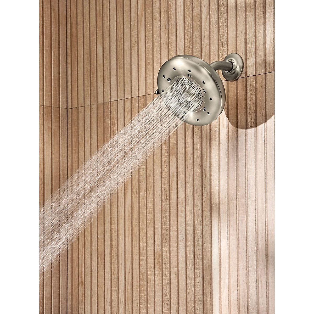 Moen N400R0BN Quattro Rainshower Showerhead with Four Unique Shower Experiences, Brushed Nickel
