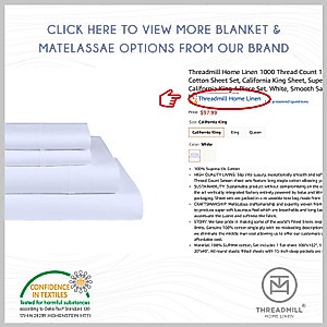 Threadmill Cotton Queen Sheet Set | 100% Cotton Sheets for Queen Size Bed | Solid Sateen Queen Bed Sheets Set with 16” Deep Pocket | Soft Breathable 4-Piece Cooling Bedding Sheet Set | White