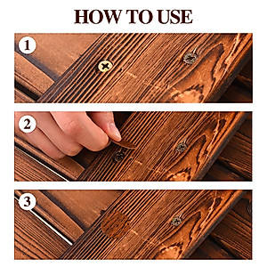 Tenare 648 Pieces Adhesive Screw Hole Cover Stickers Wood Grain Furniture Stickers 12 Colors Waterproof Screw PVC Cover Caps for Wall Cabinets Desk Repairing(Chic Style)