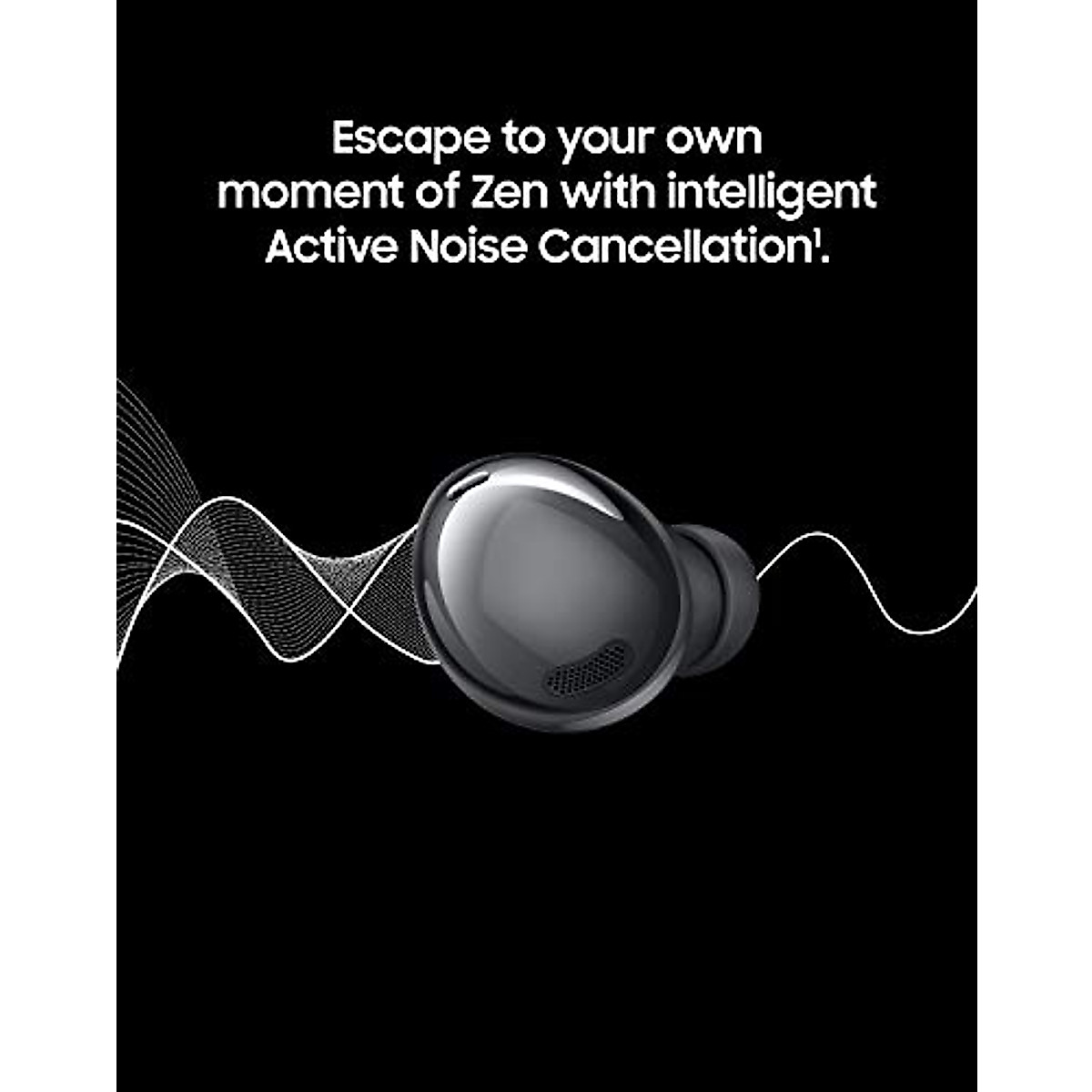 SAMSUNG Galaxy Buds Pro, Bluetooth Earbuds, True Wireless, Noise Cancelling, Charging Case, Quality Sound, Water Resistant, Phantom Black (US Version)