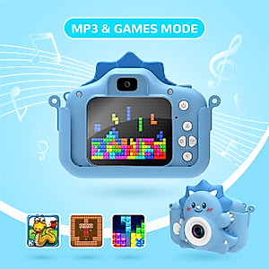 Kids Camera for Girls and Boys, HiMont Digital Camera for Kids with 32GB TF Card, 1080P Toddler Camera & Selfie Video Camera Suitable for Birthday & Christmas Toy Gift for Kids Age 3-10 (Blue)