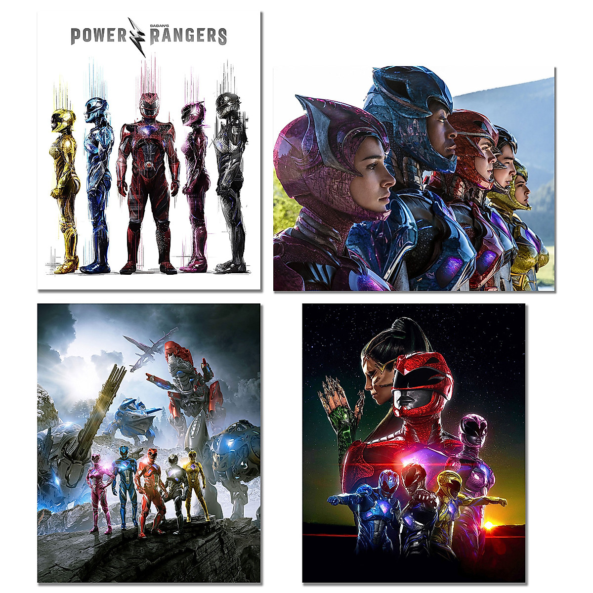Power Rangers Movie Prints - Set of 4 (8 Inches X 10 Inches) Poster Photos
