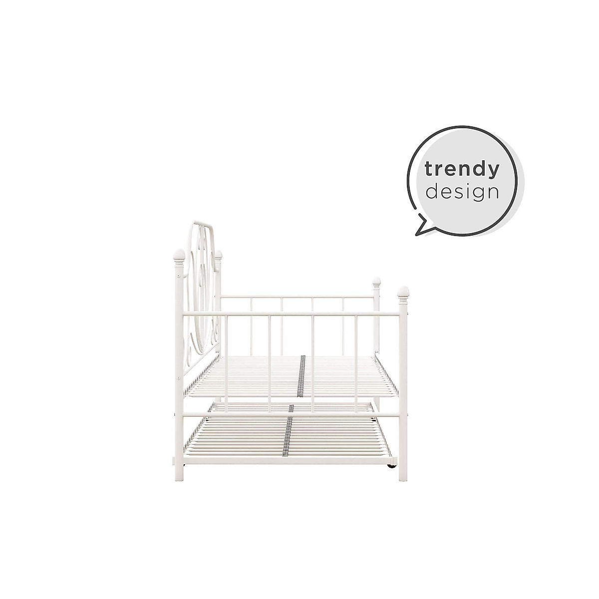 DHP Lucie Metal Twin Size Frame, Black Daybed