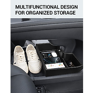 Ecarzo 2025 Upgraded Console Bottom Organizer Compatible with 2021-2025 Toyota Sienna Accessories, Lower Center Console Tray Storage Box with Multiple Compartments