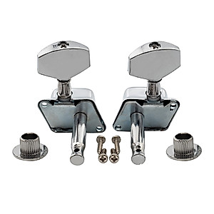 Musiclily 3L+3R Semi-closed Guitar Tuners Guitar String Tuning Pegs Keys Machine Heads Set for Epiphone Les Paul SG Style Electric Guitar or Acoustic Guitar Replacement, Chrome