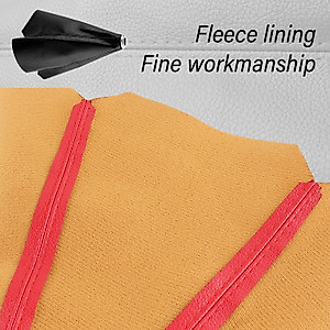 IHOTDER Car Shift Boot Cover,Soft Leather Car Shift Knob Cover for Blocking Dust & Protecting Car Interior Accessories,Universal Gear Shifter Cover Fits Most Car Truck SUV (Black)