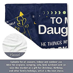 Autogiftry Blanket for Daughter from Mom, for Daughter, Birthday Gifts for Daughter, Graduation Gifts for Daughter, Bonus Daughter, Gifts to My Daughter Throws Blanket, 60"x50"