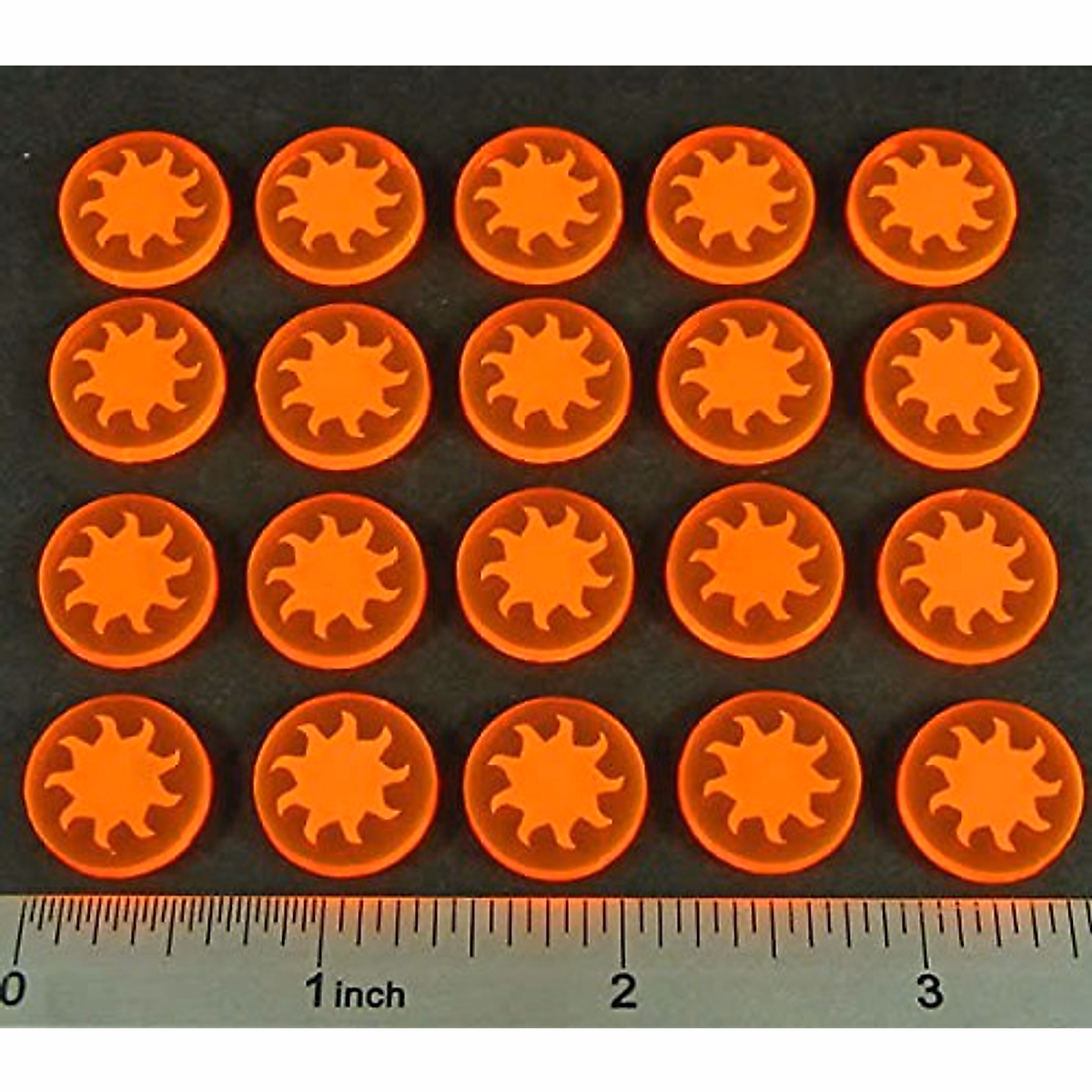 LITKO Sun Resource Tokens, Fluorescent Orange (20)