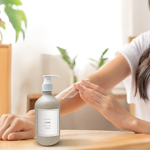 Quintessential Soap Dispenser Set of 3 with Pump Nozzles, Wheat Straw Bottles 500 ml Dispenser, Refillable Liquid Dispensers for Bathroom Countertop & Dish wash Soaps with 14 Organizing Labels