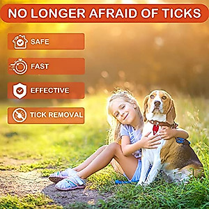 Tick Remover Tool, Tick Removal Tool Suitable for Pets, Animals, and Humans, Quick, Safe, Reliable, and Highly Essential Tick Remover Tool for Portable Outdoor Living, 1 Pack (Red)