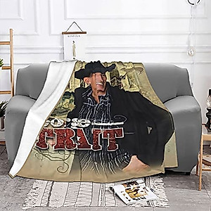 50"x40" Popular George or Strait Warm Flannel Blanket Soft Fleece Blanket Throw Blanket Summer Quilt Home Decoration Blanket