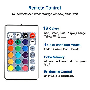 TOVEENEN Color Changing LED Outdoor Landscape Spotlight Remote 10W RGB Waterproof Spot Light for Yard Tree Garden Halloween Christmas Lighting