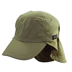 Dorfman Pacific Co. Men's Supplex Flap Fisher Cap, Khaki, One Size
