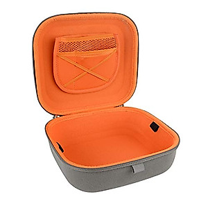 Geekria Shield Case for Large-Sized Over-Ear Headphones, Replacement Protective Hard Shell Travel Carrying Bag with Cable Storage, Compatible with SHURE SRH840, SRH440 (Microfiber Grey)