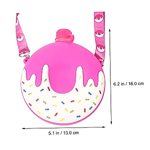 BESTOYARD 1 PC Donut Kettle Kids Sports Water Bottle for Kids Portable Water Kettle Donut Bottle Leakproof Water Bottle with Silicone Sleeve Donut Gifts Drinking Bottle Water Cup