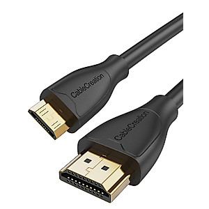 CableCreation Mini HDMI to HDMI Cable 6FT + HDMI Adapter Male to Female 2Pack 90 and 270 Degree Converter