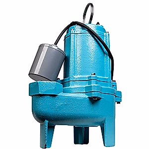 Little Giant WCR-9SS 115 Volt, 4/10 HP, 4800 GPH Sewage/Effluent/Wastewater Collection and Removal System, Steel Cover, Green/Blue, 509082