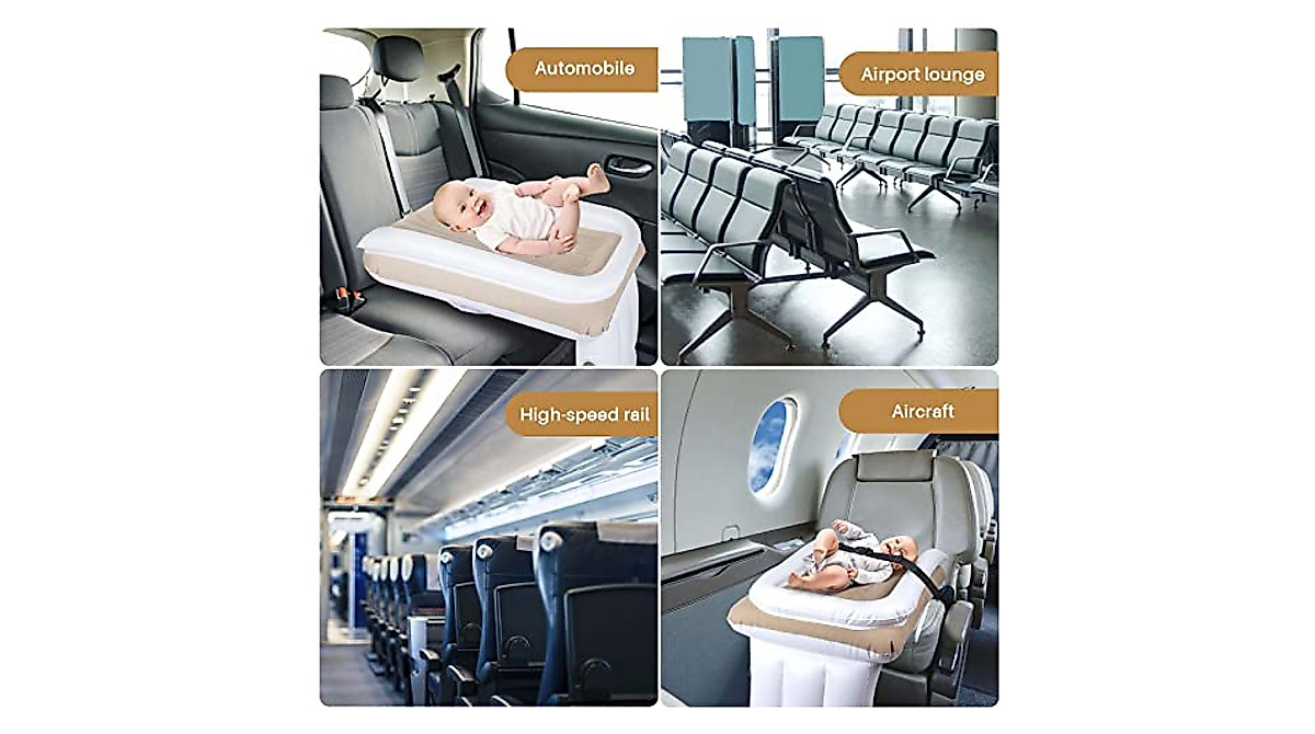 CIONIC Inflatable Airplane Bed for Kids - Travel Made Easy