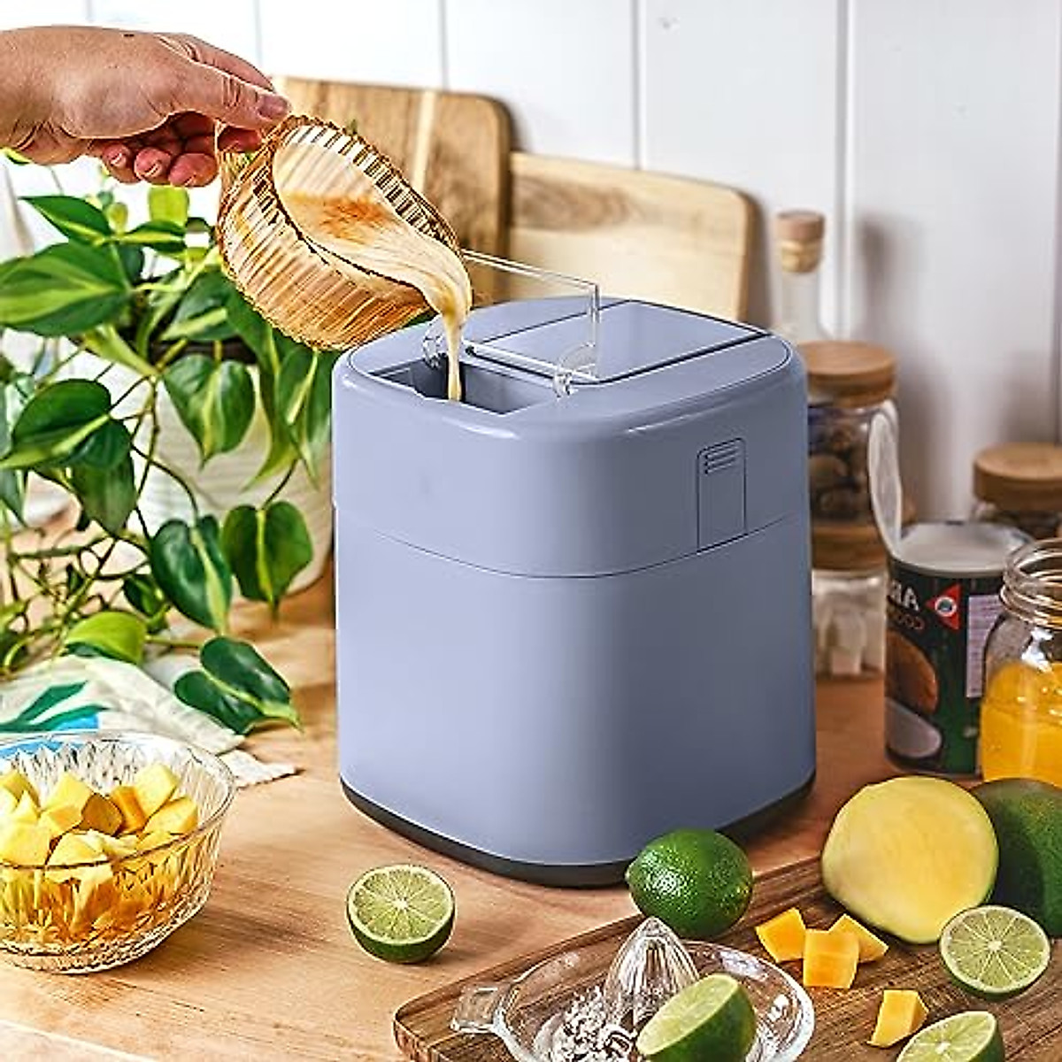 1.5-Quart Ice Cream Maker with Touch Screen Display, Three Preset Functions, and Digital Countdown Timer Easily Makes Homemade Ice Creams, Sorbets, and Soft Serve Ice Creams for Families, Parties, and