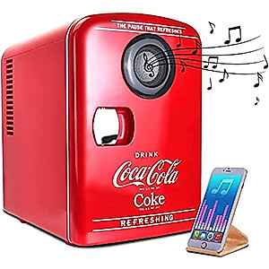 Coca-Cola KWC4-BT Compact Refrigerator, Red/White