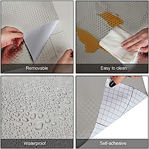 FiraVita 196.85x15.75 Inch Kitchen Backsplash Stickers, Kitchen Oil Proof Waterproof Sticker Self Adhesive for Kitchen Wall Cabinet Countertop