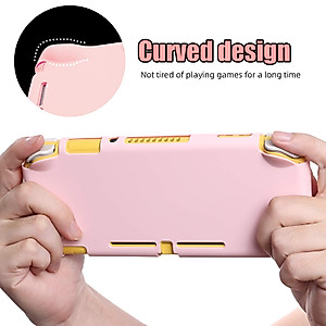 ECHZOVE Comfort Grip Case for Nintendo Switch lite, Protective Hard Case for Nintendo Switch lite - Pink