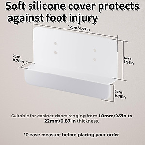 Adzyz Cabinet Foot Pull for Trash Drawer, Hands Free Garbage Drawer Foot Pull Handle, Touchless Hands Free Design for Full Overlay Cabinet Door(White)