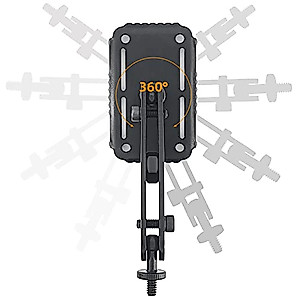 WILDARES Trail Camera Mounting Bracket,Hunting Pro Gear Acccessery, Wildlife Cam Mount, Deer Monitor Mount, Hunter Camera Kit,Nylon Fiber Strap,Heavy-Duty Metal,Black,5.9x3.7x2.5 inch (1 PCS)