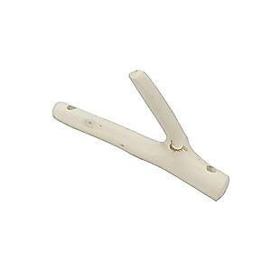 Tsnamay 2Pcs Real Wood Tree Branch Wall Hook, Farmhouse Rustic Decorative Wooden Without Bark Trunk Thickness 1cm-2cm with Screw