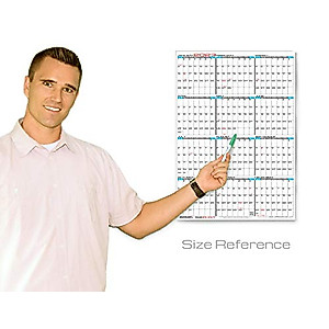 JJH Planners - Paper - 24" X 17" Medium 2024 Wall Calendar - Vertical 12 Month Yearly Annual Planner (P-24v-24x17)