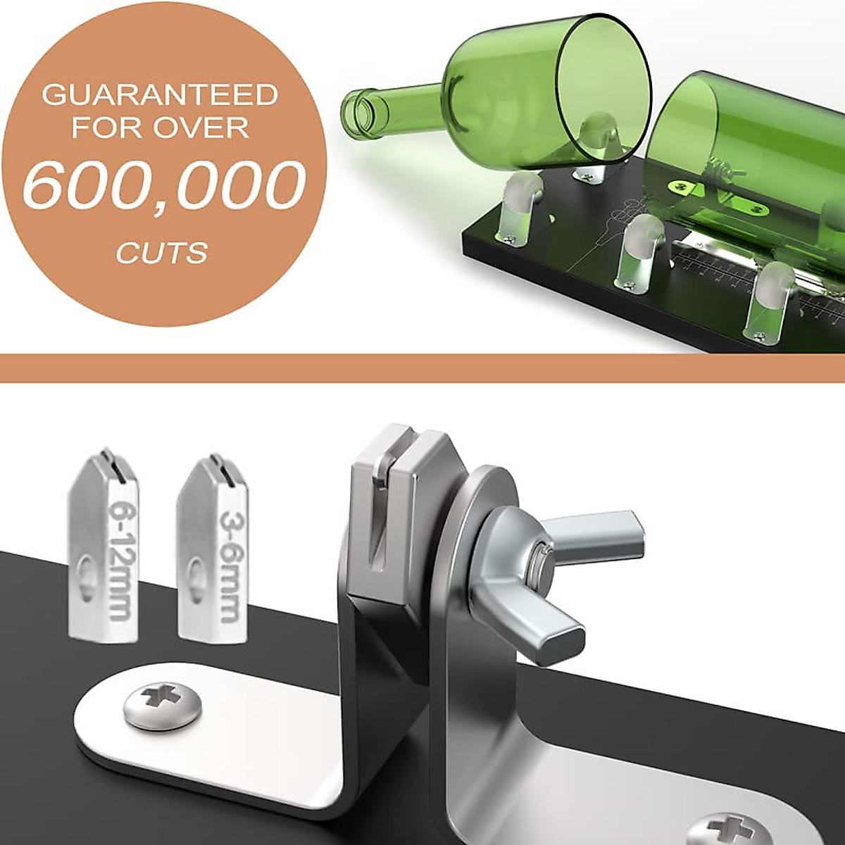 Premium Glass Cutter for Bottles & Glass Cutter Bundle - DIY Glass Bottle for Cutting Beer, Wine or Soda Round Bottles & Mason Jars, Perfect Bottle Cutter