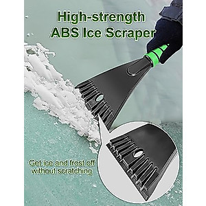 SEAAES 3 Pack Car Snow Scraper and Brush, 27 Inch Snow Brush for Car Window, Detachable Ice Scraper with Foam Grip for Windshield SUV Truck