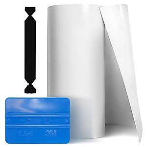 VViViD Clear Paint Protection Bulk Vinyl Wrap Film 12 Inches x 60 Inches Including 3M Squeegee and Black Felt Applicator