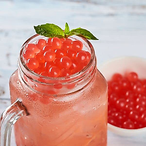 TEA ZONE Apex Popping Pearls Jar, Strawberry, 112.9 Ounce