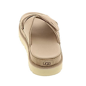 UGG Women's GOLDENSTAR Cross Slide Sandal, Driftwood, 6