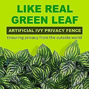 Yuego Artificial Ivy Privacy Fence Wall Screen, 120 x 37.8 in Faux Hedges Privacy Fence Screen Outdoor Ivy Wall Fence for Garden Balcony Deco