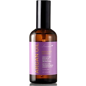 LANVIER Hair Treatment Oil, Argan Oil for Hair & Scalp Protection To Smooth, Repair Frizzy and Damadged Hair 3.4Oz