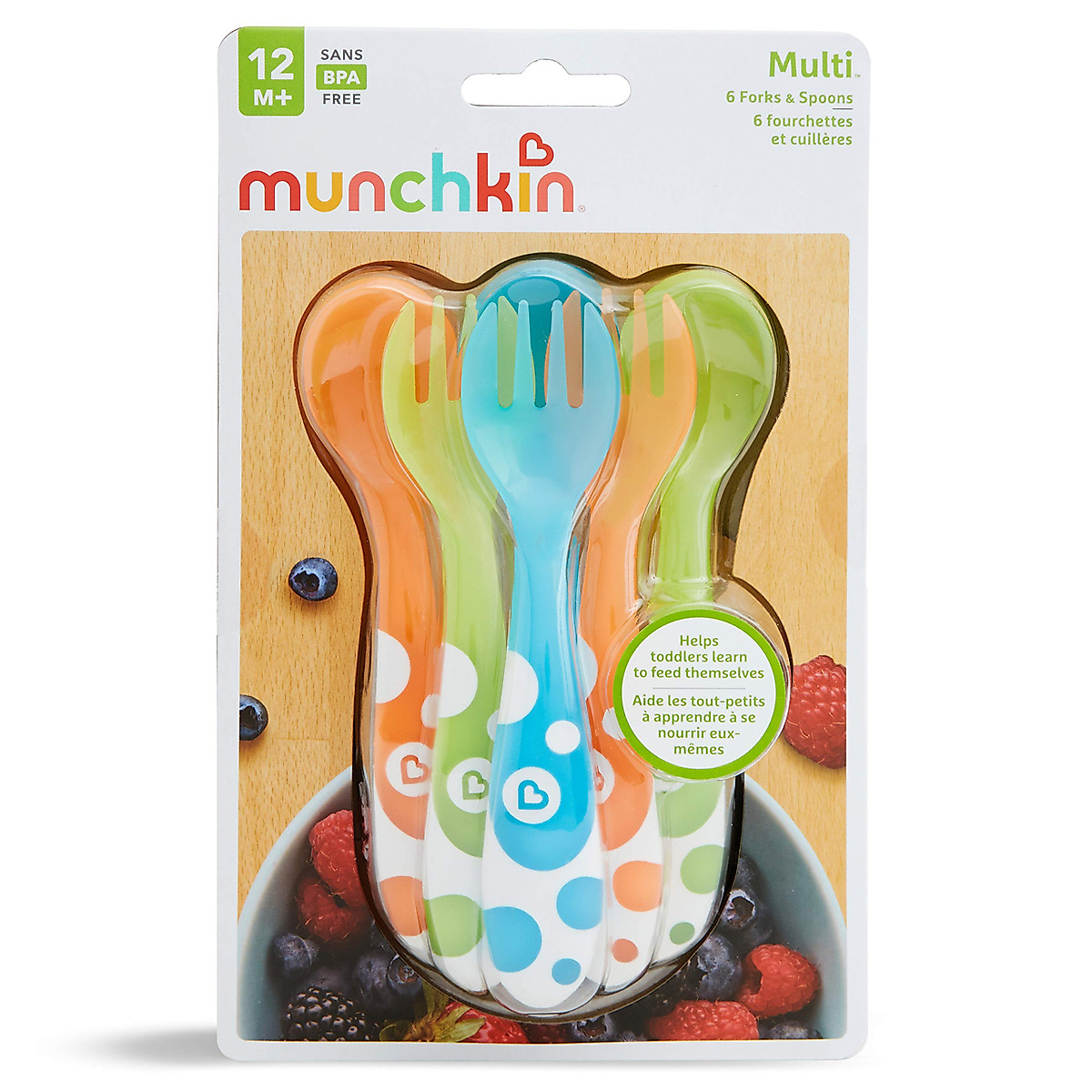 Munchkin Multi Toddler Forks and Spoons, 6 Pack