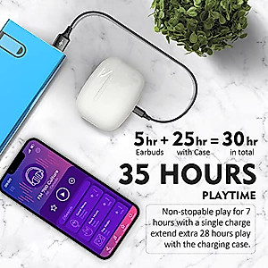 CYQ Pianogic A2 True Wireless Earbuds Bluetooth Headphones Noise Cancelling Ear Buds with USB C Charging Case IPX6 Waterproof Long Pla A WHITE