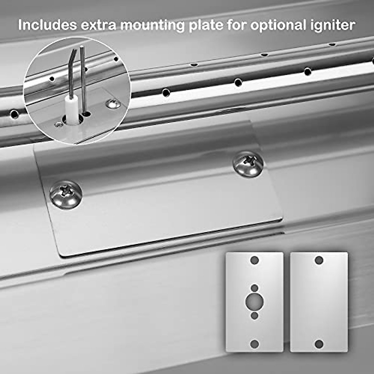 Stanbroil 30 x 10 Inch Drop-in Fire Pit Pan with Burner and All Accessories Required for DIY Fire Pit Projects, Natural Gas Version, Rectangular