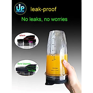 [ New Model] Replacement blender Blade and 24oz cups Accessories, Only Compatible with Nutri Ninja Foodi Power Blender SS150,SS151,SS300, SS350,SS351, SS351TGT, CO351B, SS100, SS101, SS101C, CO101B