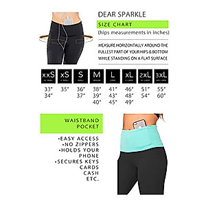 DEAR SPARKLE Fold Over Yoga Pants for Women Cotton Leggings Foldover High Waist Leggings Capri Plus Size (C7 F) (Black, X-Large)