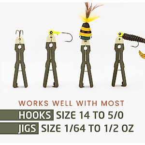 TYEPRO Fishing Knot Tying Tool/Jig Head and Hook Eyelet Grip/Line Threader/Clipper for Shaky Hands and Poor Eyesight. Tackle box Accessory.