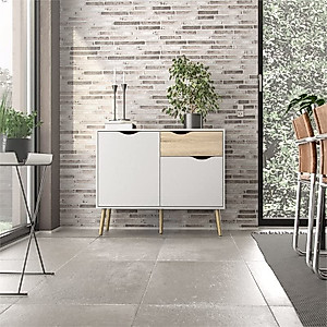 Tvilum Diana Sideboard with 2 Doors and 1 Drawer, White Oak