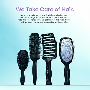 Gimme Beauty - Damage-Free Detangling Brush for Fine, Fragile, and Thin Hair - Anti-Static Heat Resistant Nylon Bristles