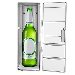 Jeanoko Mini Refrigerator, Refrigerator USB Frideg Freezer Builtin LED Lights Compact Useful for Traveling