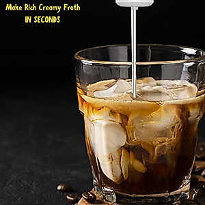 Neoikos Milk Frother Coffee Mixer Handheld, Rechargeable Coffee Grinder, Frother Whisk, Mini Blender and Electric Mixer Coffee Frother for Frappe, Latte, Matcha...